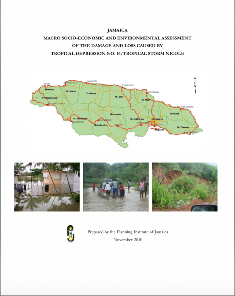 Damage and Loss Assessments: 2010 PIOJ Report Storm Nicole - The ...
