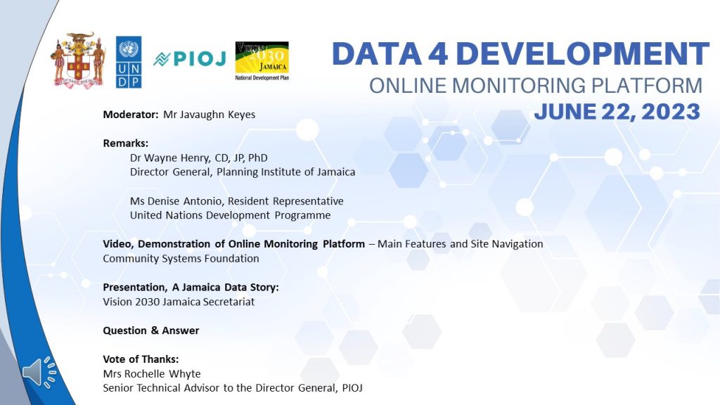 Official Launch of Data 4 Development Online Monitoring Platform - The ...